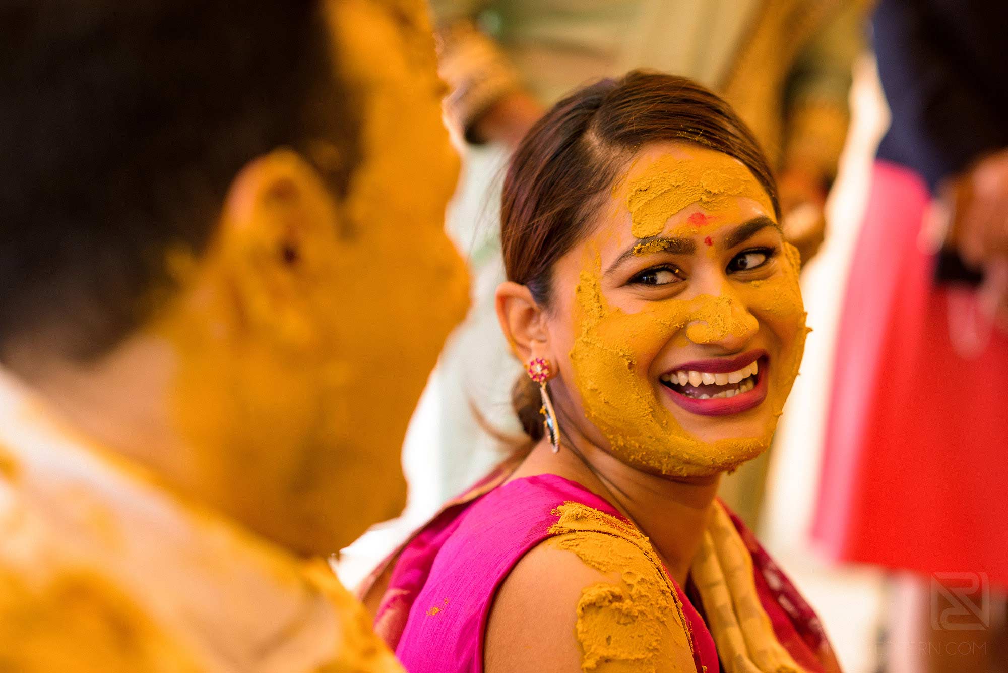 Haldi ceremony photography | Turmeric at Indian wedding